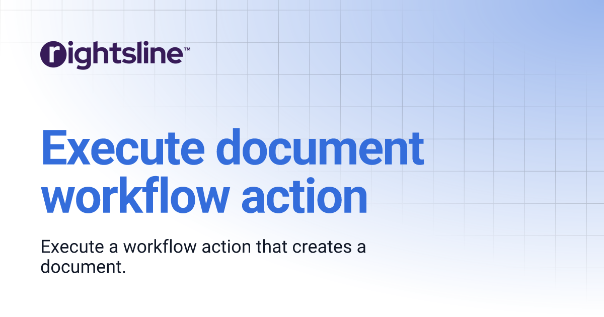 Execute document workflow action | API Documentation