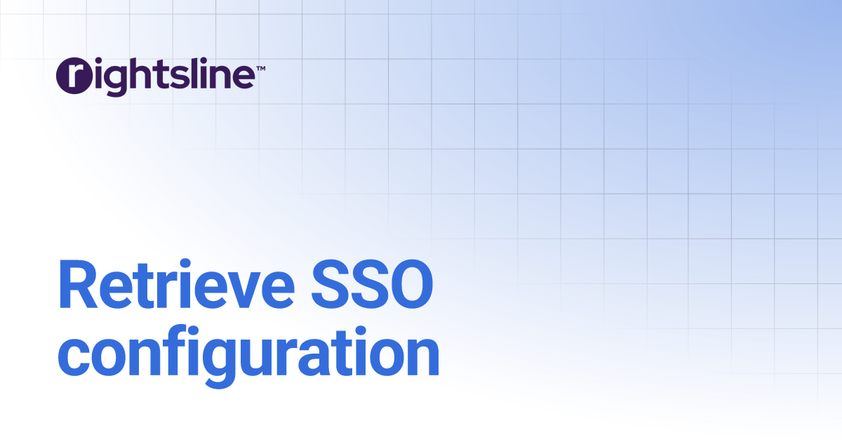 Retrieve SSO configuration | API Documentation